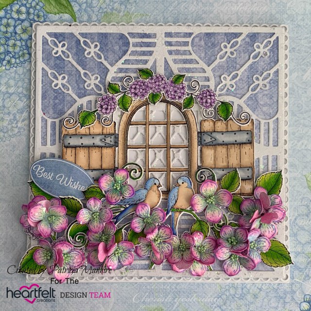 Hydrangea Window Wishes - Patricia's Creative Corner